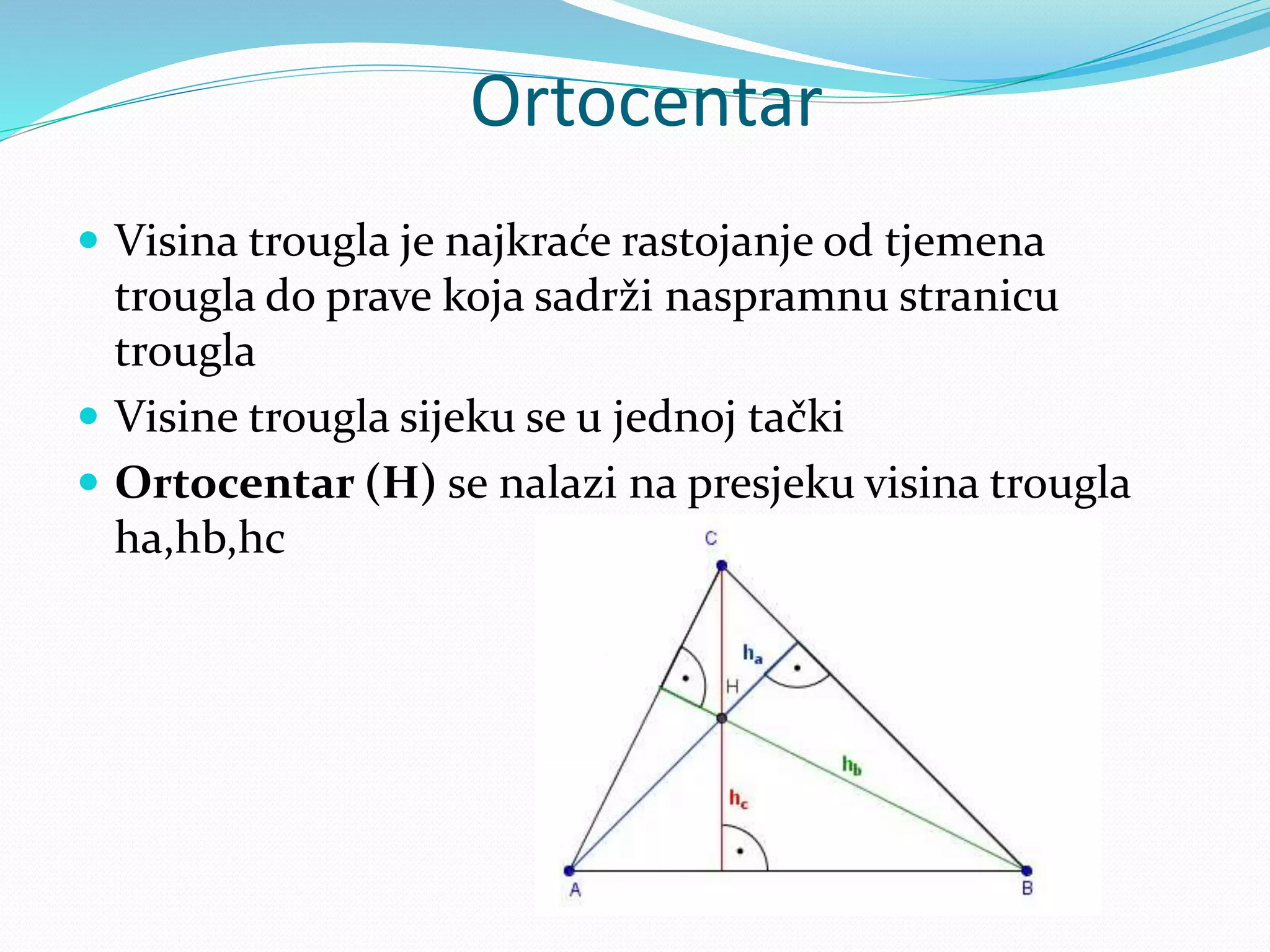 Značajne tačke trougla | PPTX