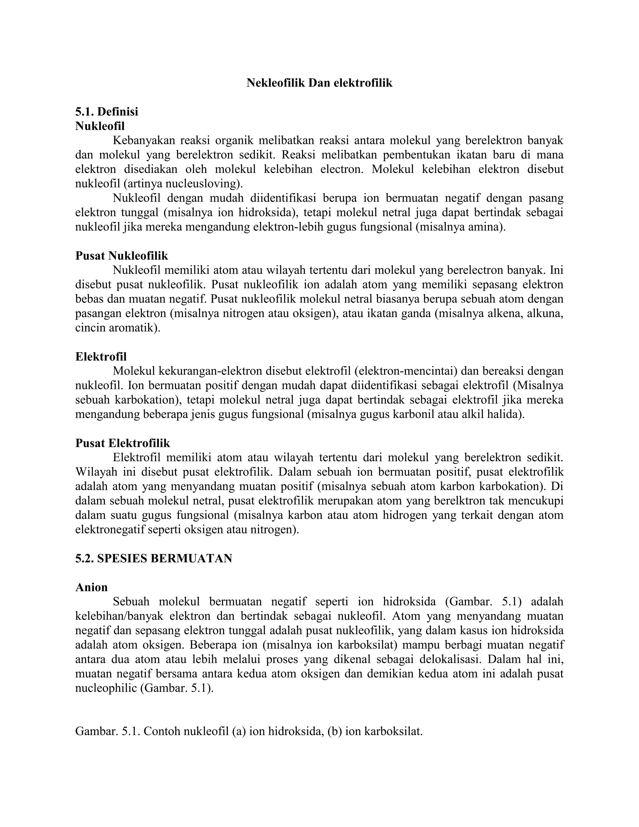 Nekleofilik dan elektrofilik | DOCX