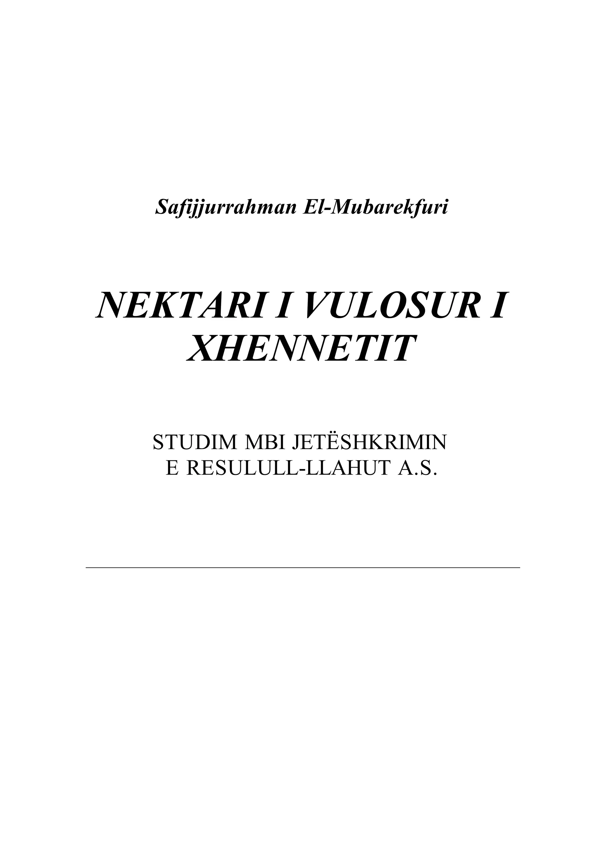 Nektari i vulosur i xhennetit | DOC