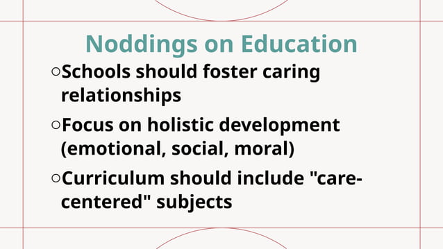 NEL-NODDINGS powerpoint presentation on philosophy of education | PPTX ...