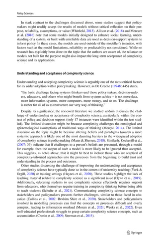 The soft underbelly of complexity science adoption in policymaking | PDF
