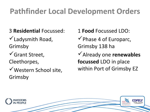 Mark Cawood, NE Lincs CC - Local Development Orders | PPT