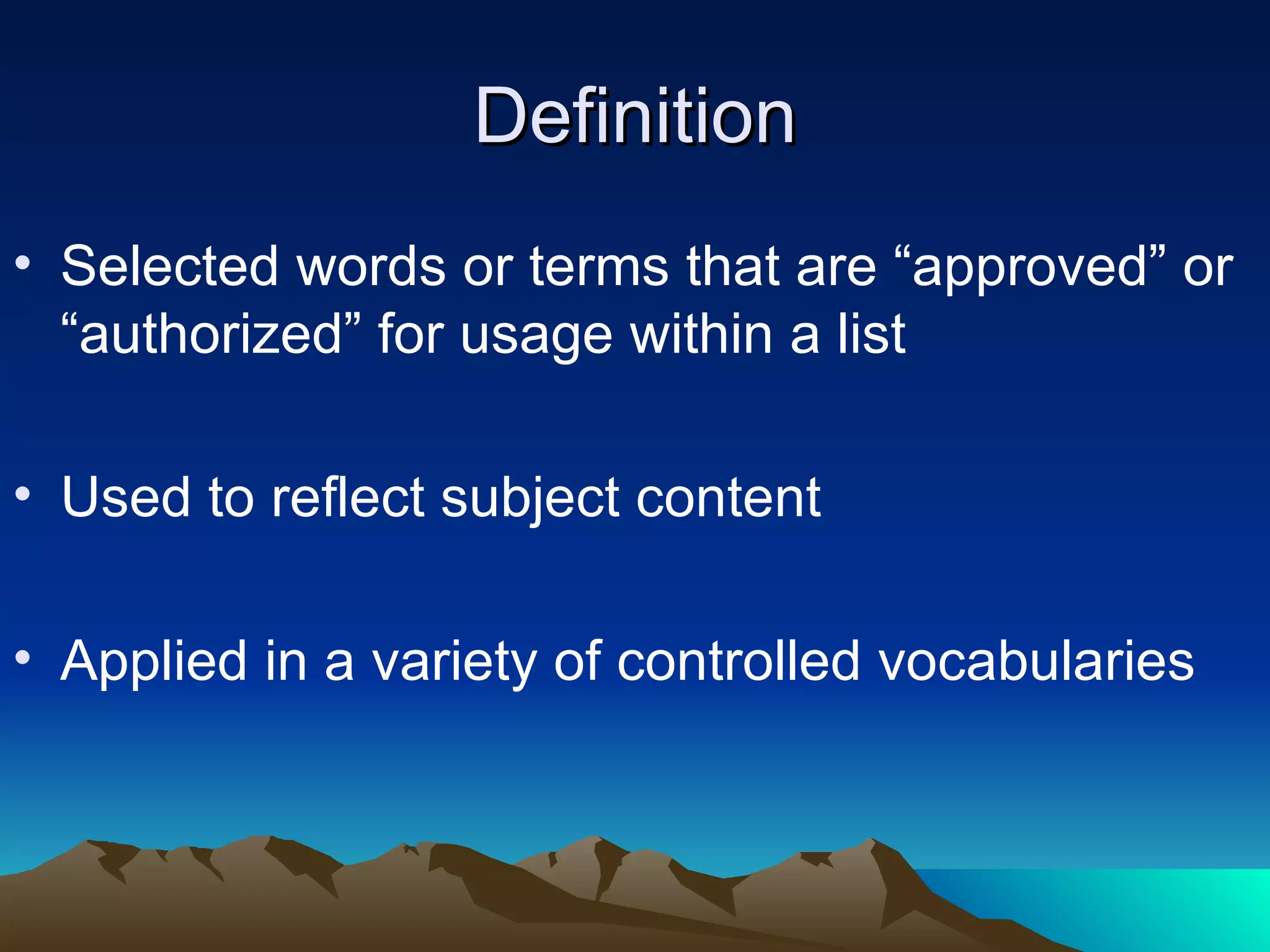 Should we control vocabulary? | PPS