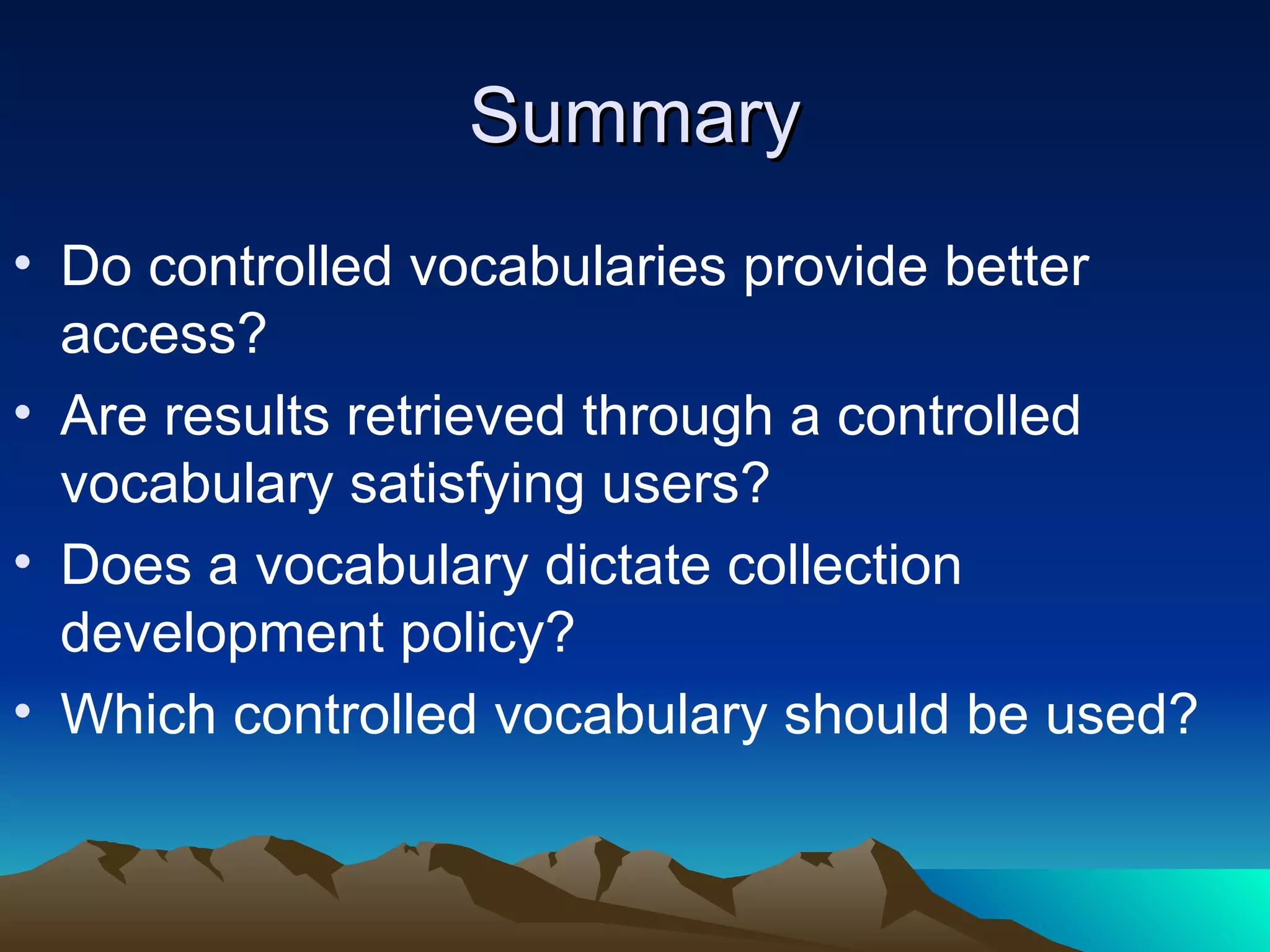 Should we control vocabulary? | PPS