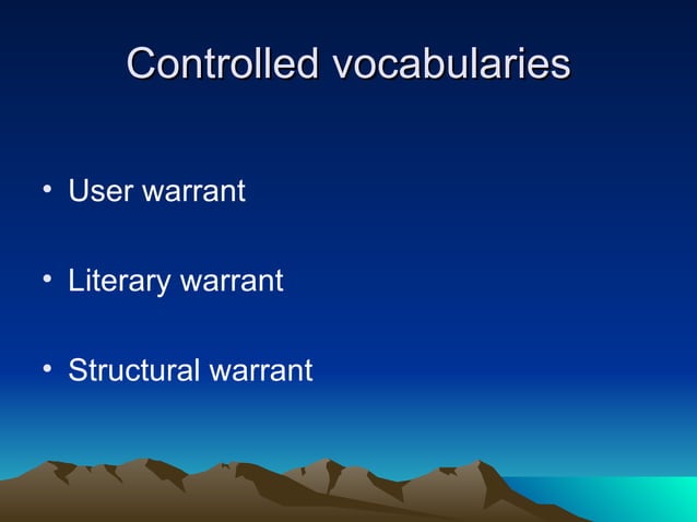 Should we control vocabulary? | PPT