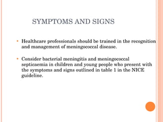 Early recognition of meningitis | PPT