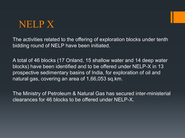 NELP (New Exploration Licensing Policy) | PPT