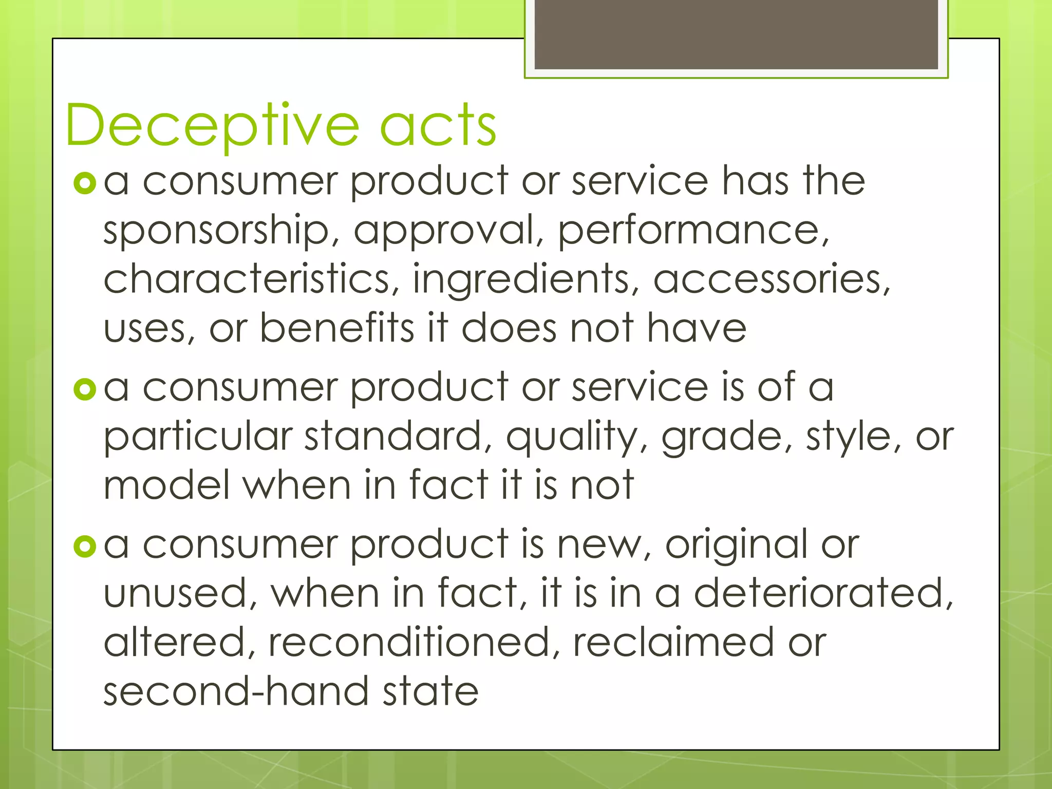 Consumer Act of the Philippines | PPTX