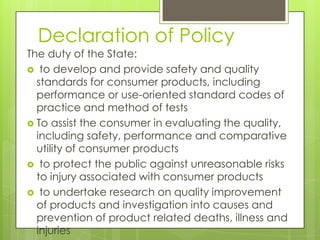 Consumer Act of the Philippines | PPTX