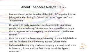 Ted Nelson | PPT | Computing | Technology & Computing