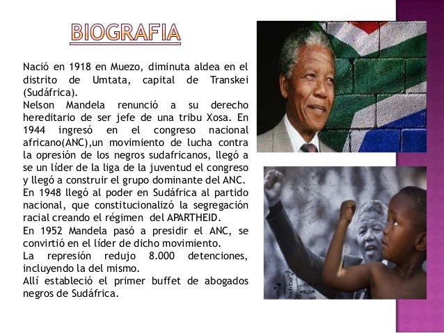 Biografia De Nelson Mandela Biografia De Nelson Mandela