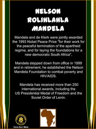 Nelson Mandela - The man who changed the world. | PPTX