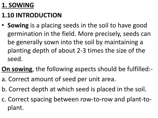 SOWING AND PLANTING EQUIPMENT | PPTX