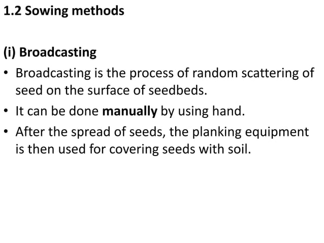SOWING AND PLANTING EQUIPMENT | PPTX