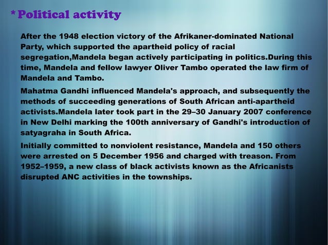 Nelson Mandela. | PPT