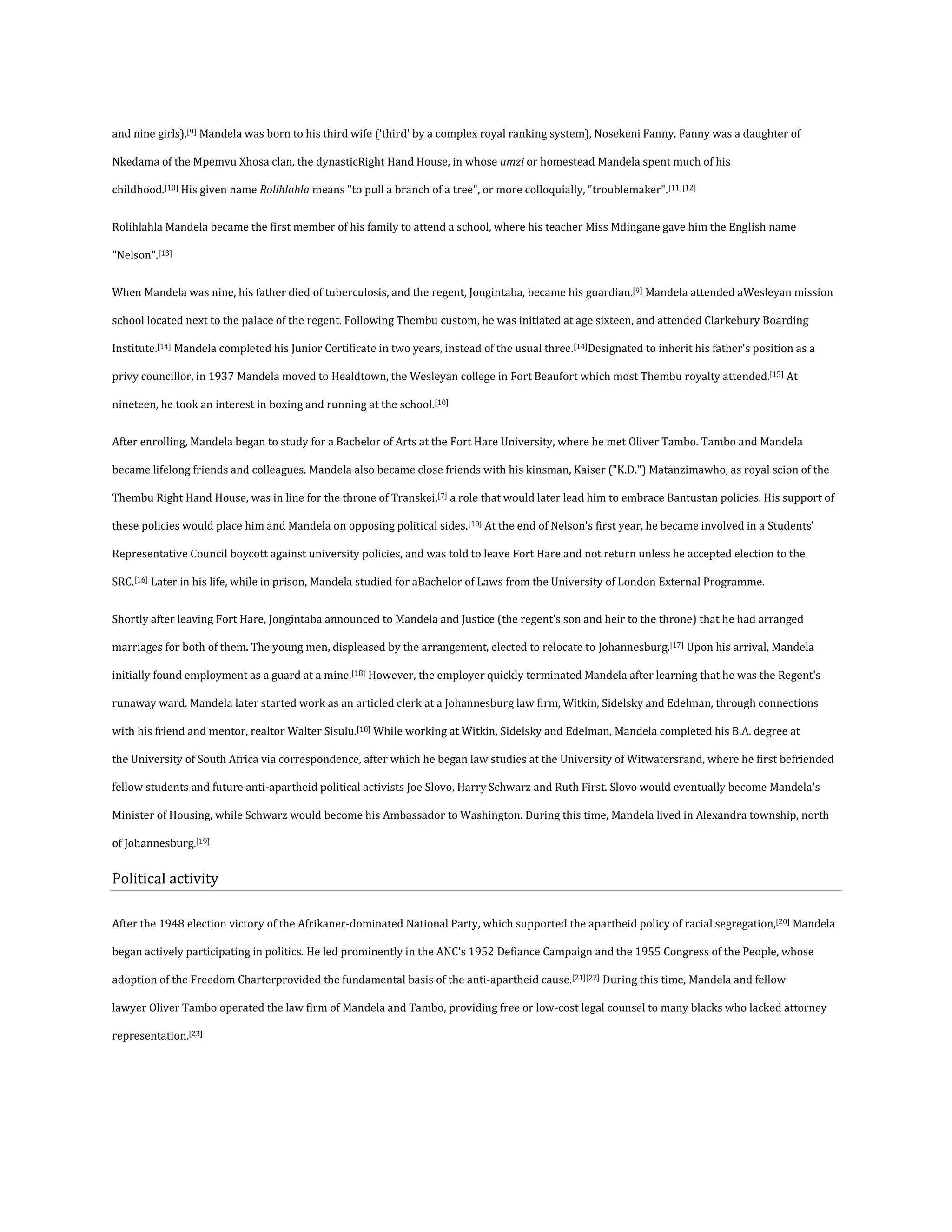 Nelson mandela | DOCX