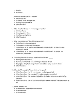 NELSON MANDELA-LONG WALK TO FREEDOM | PDF