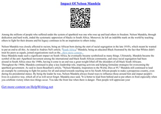 Nelson Mandela | PDF | Holidays