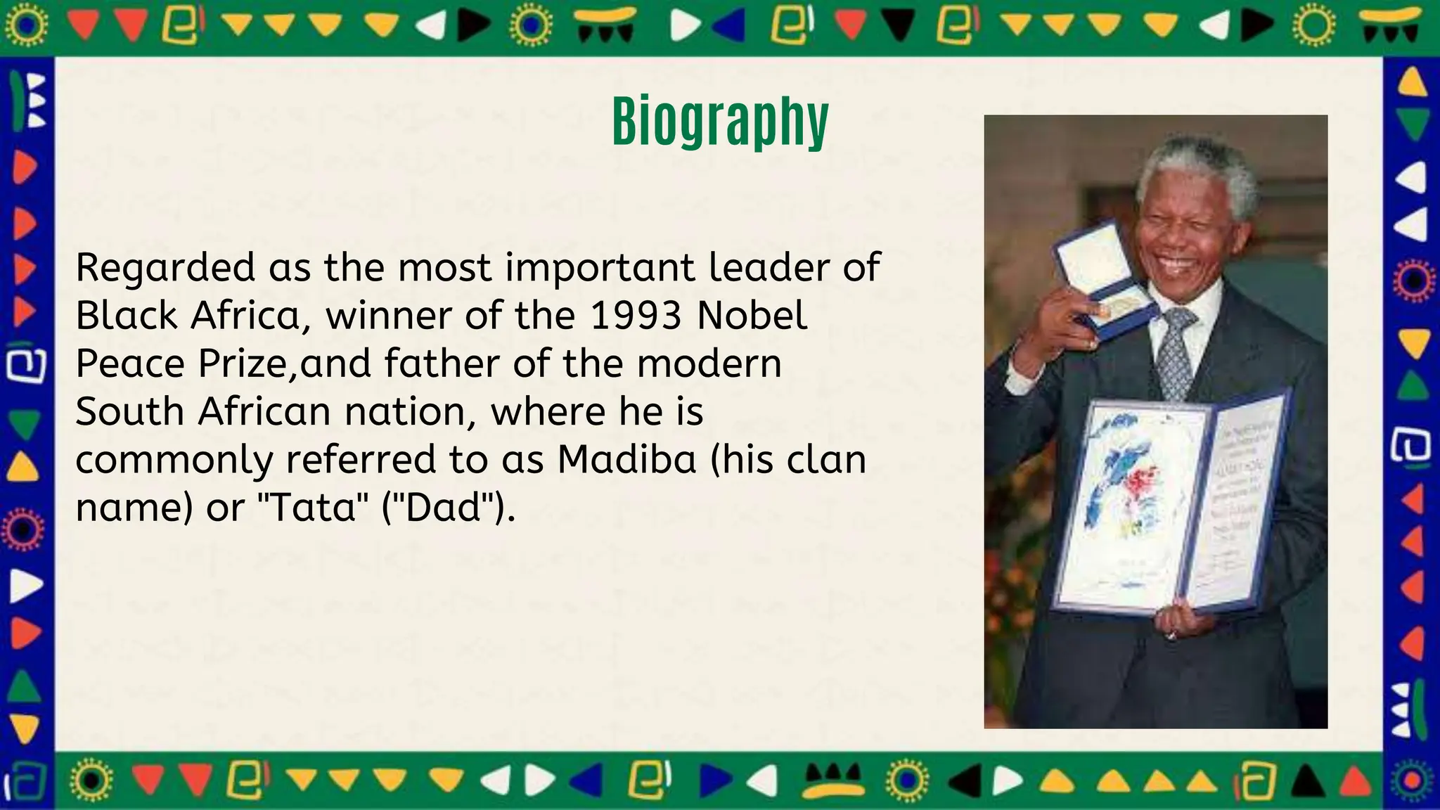 Nelson Mandela biography ............................. | PPTX