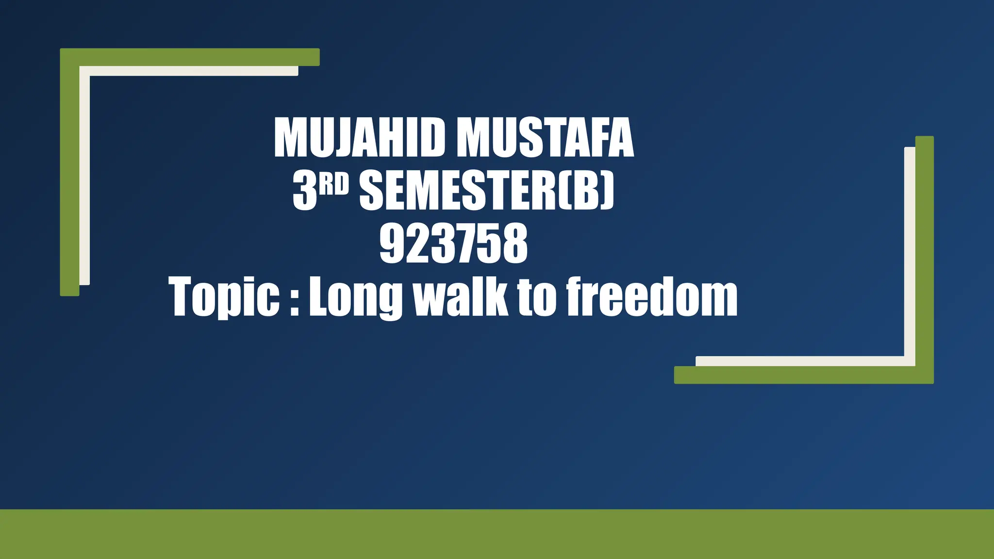 Nelson Mandela. Autobiography of his life pptx | PPTX