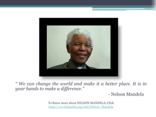 Nelson mandela international day july 18 | PPTX