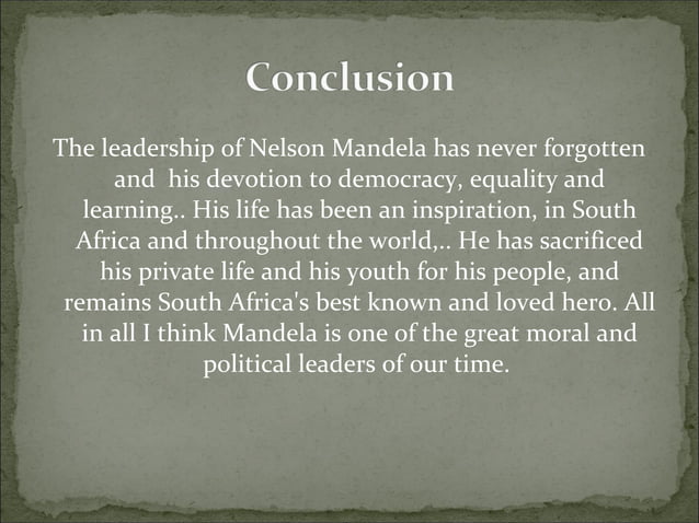 Nelson mandela ppt | PPT | Politics