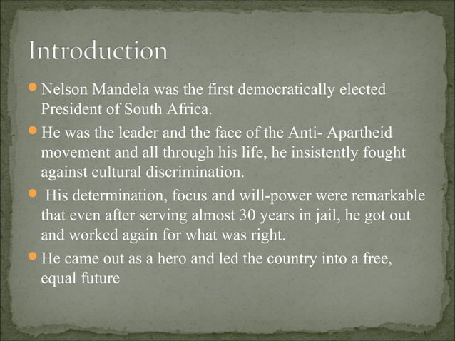 Nelson mandela ppt | PPT | Politics