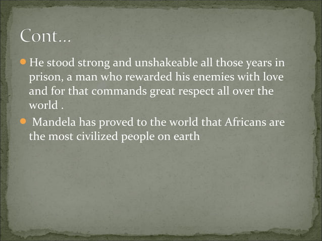 Nelson mandela ppt | PPT | Politics