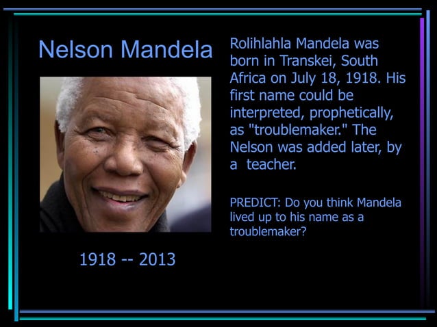 nelson mandela ppt.ppt.pdfdjejwkskeheisbdkdje | PPT