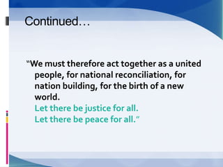 Nelson mandela speech Analysis | PPTX