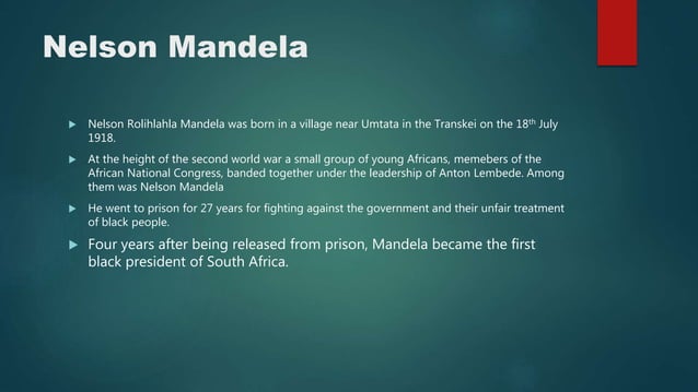 NELSON MANDELA& the Apartheid.pptx | Africa Travel | Travel Locations