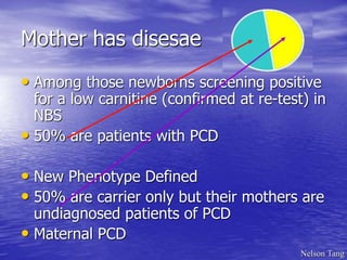 Nelson Tang primary carnitine deficiency slides | PPT