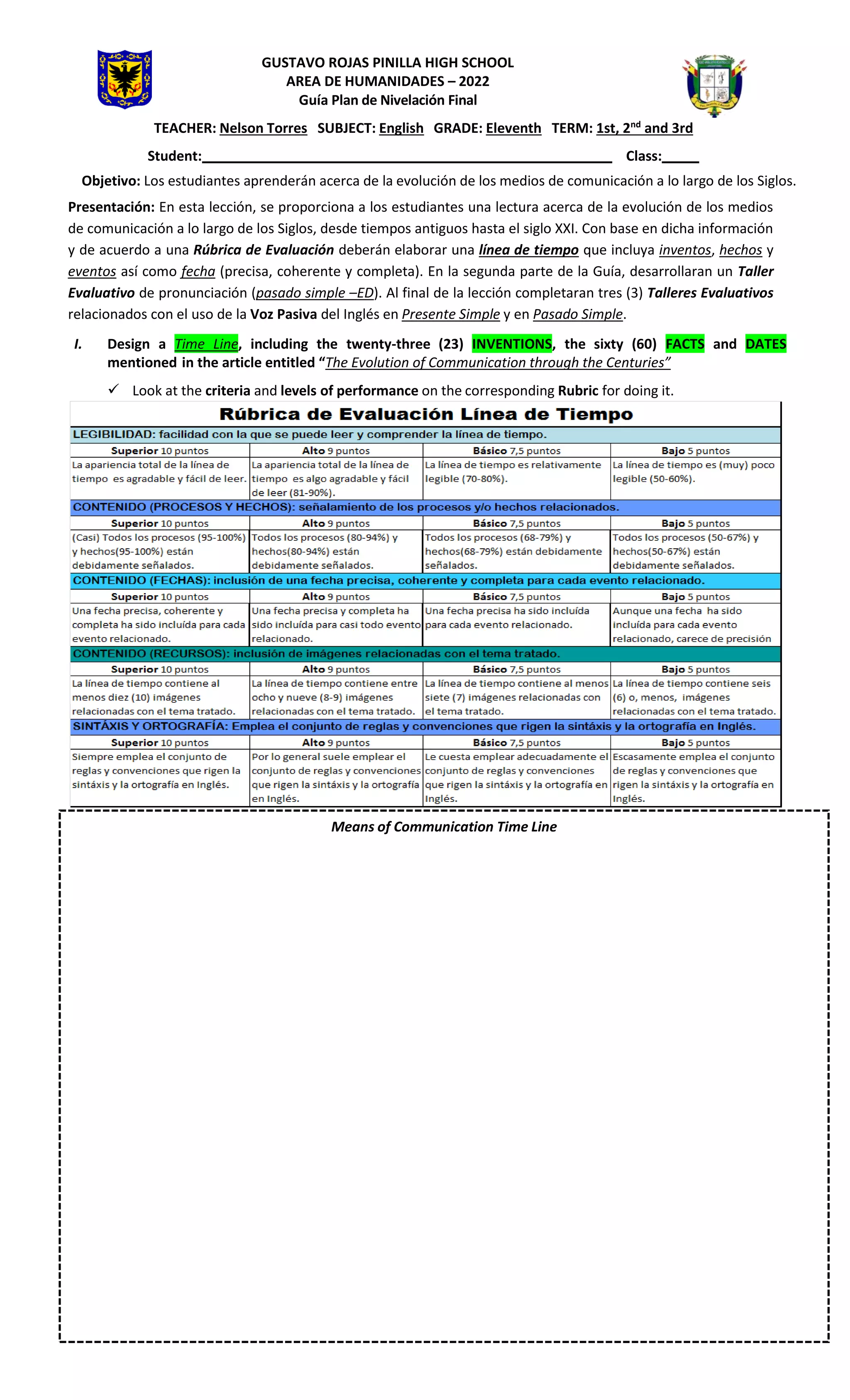 Improvement Plan 11th Grade | PDF