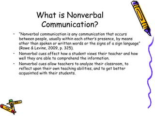 Nonverbal Communication in Schools | PPSX