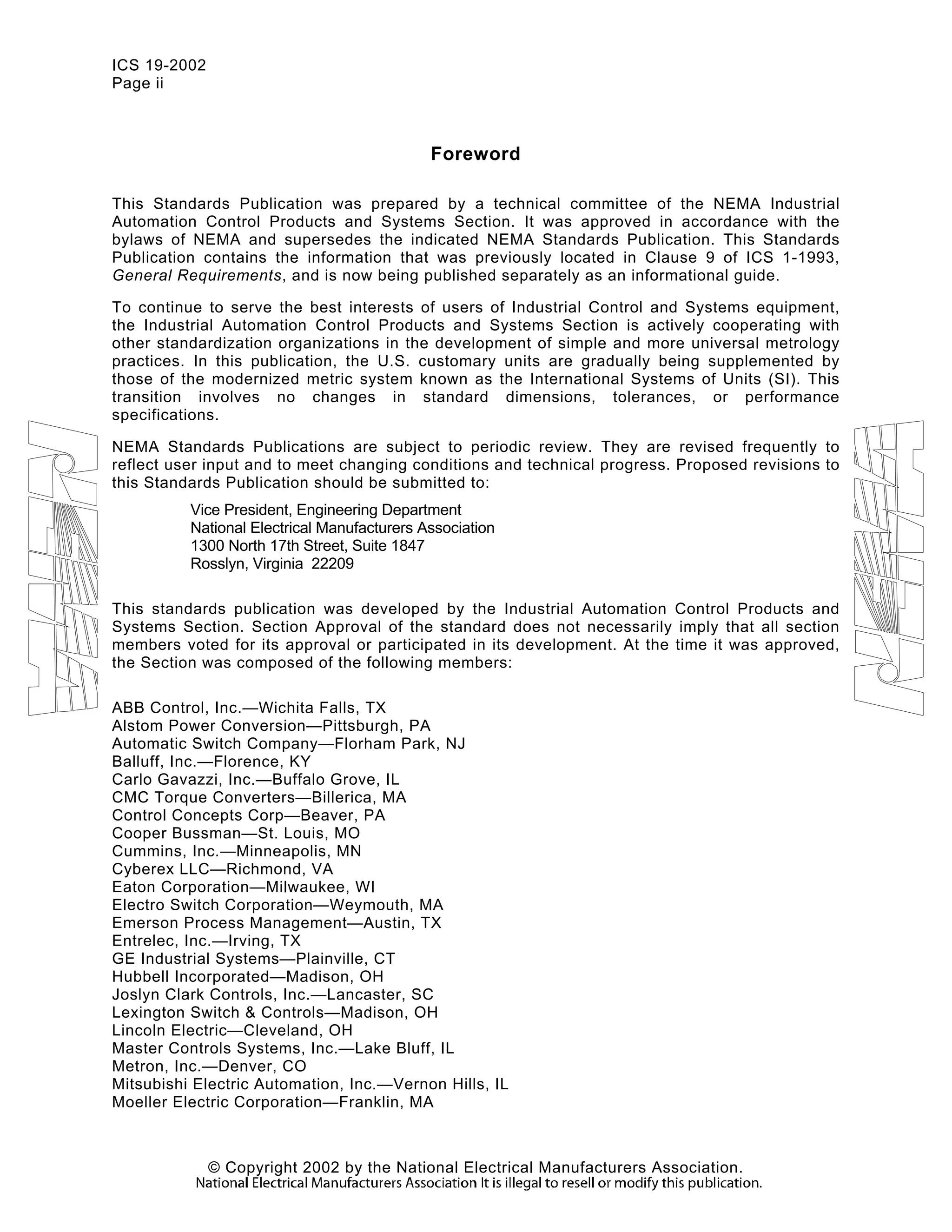 Nema symbols | PDF