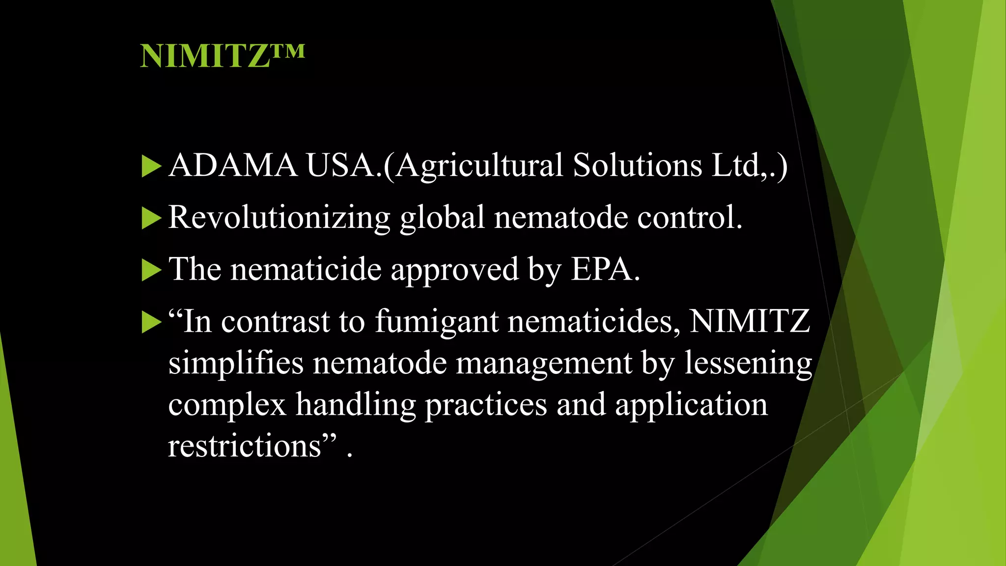 Nematicides | PPTX