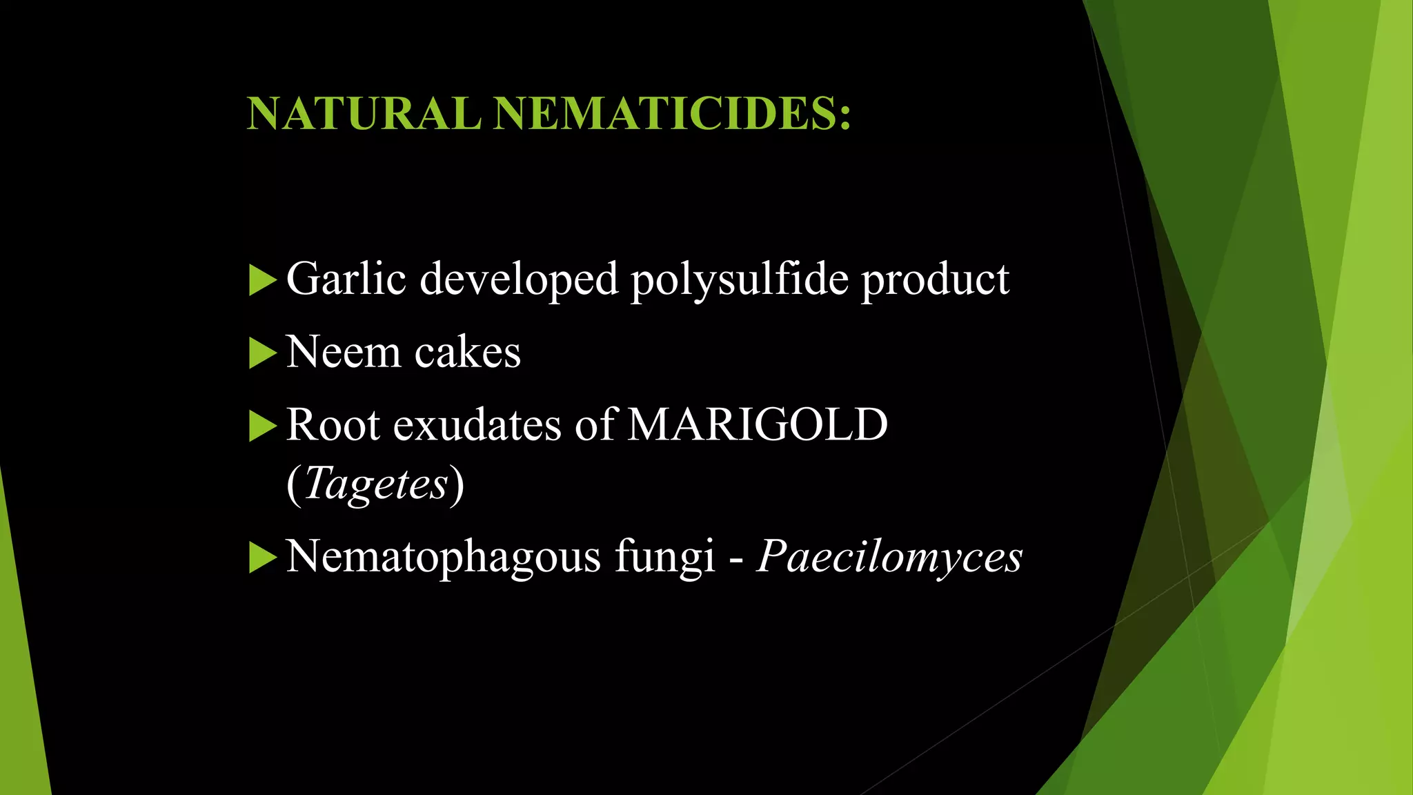 Nematicides | PPTX
