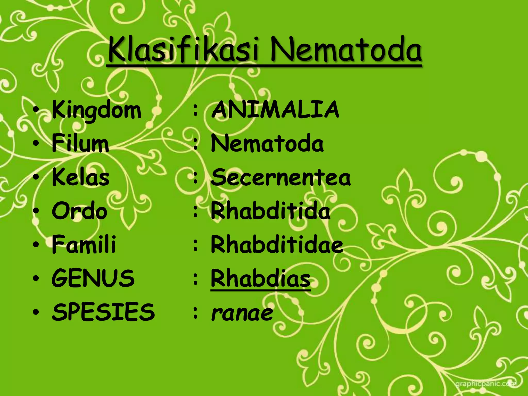 Nematoda (biologi kelas x) | PPTX
