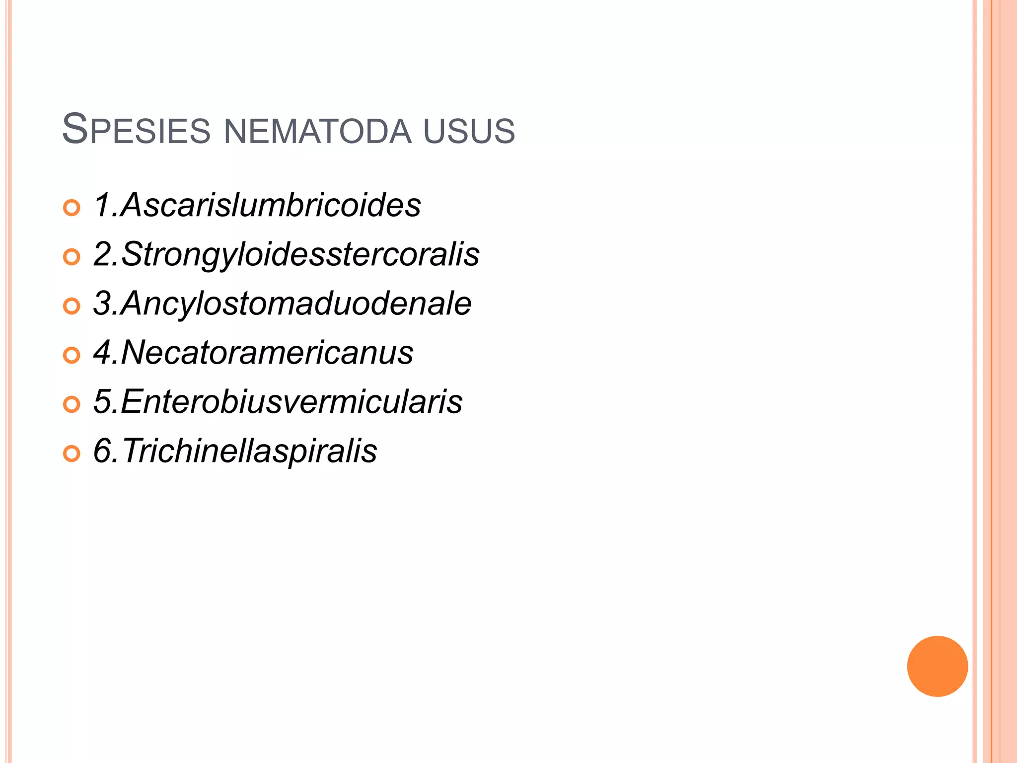 Nematoda parasit usus 2 | PPTX