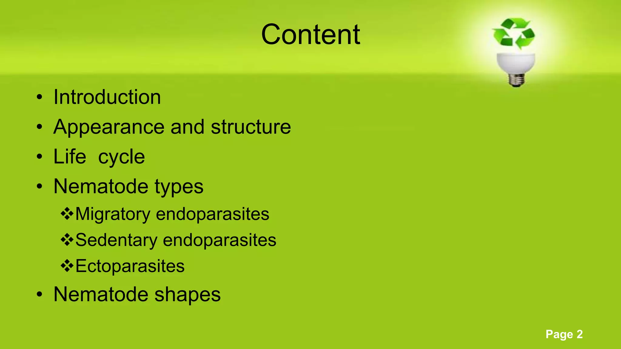 Nematode biology | PPTX | Biological Sciences | Science