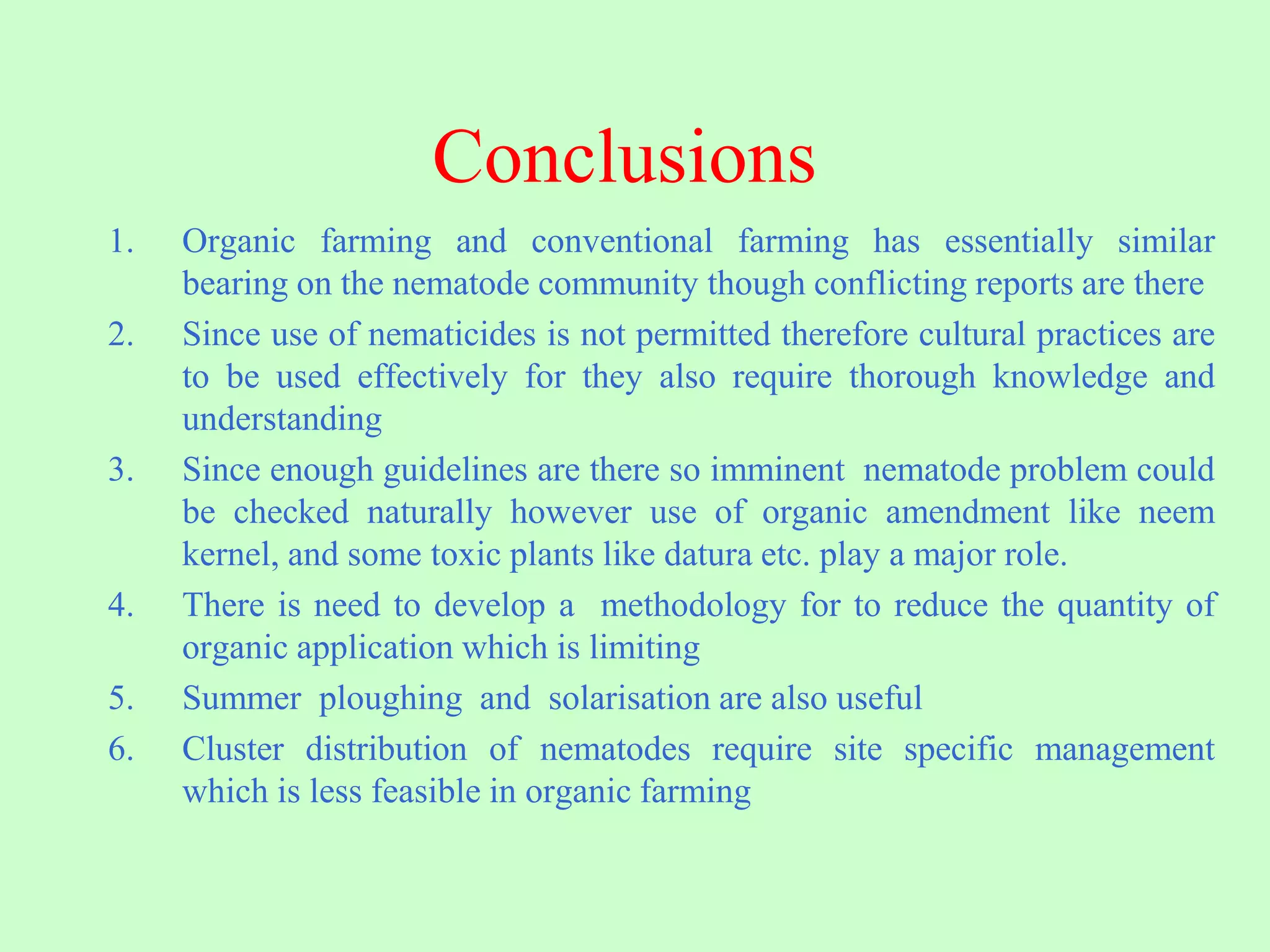 Nematode management in organic farming by Vikas Bamel (2012) | PPT