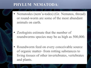Nematode .......parasites of human and further phylogenetic ...