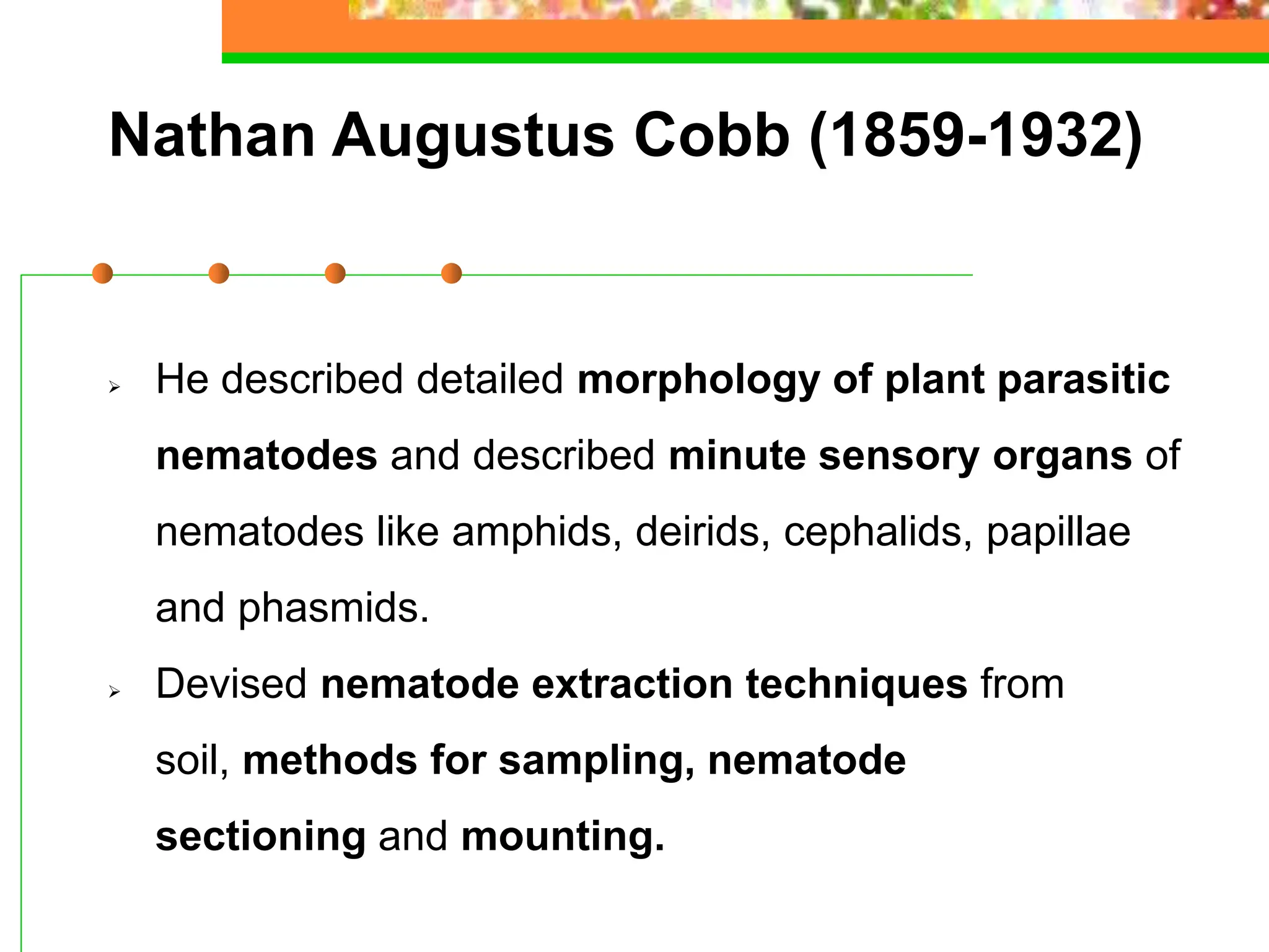Introduction and History Nematology and Taxonomy of Plant Parasitic ...