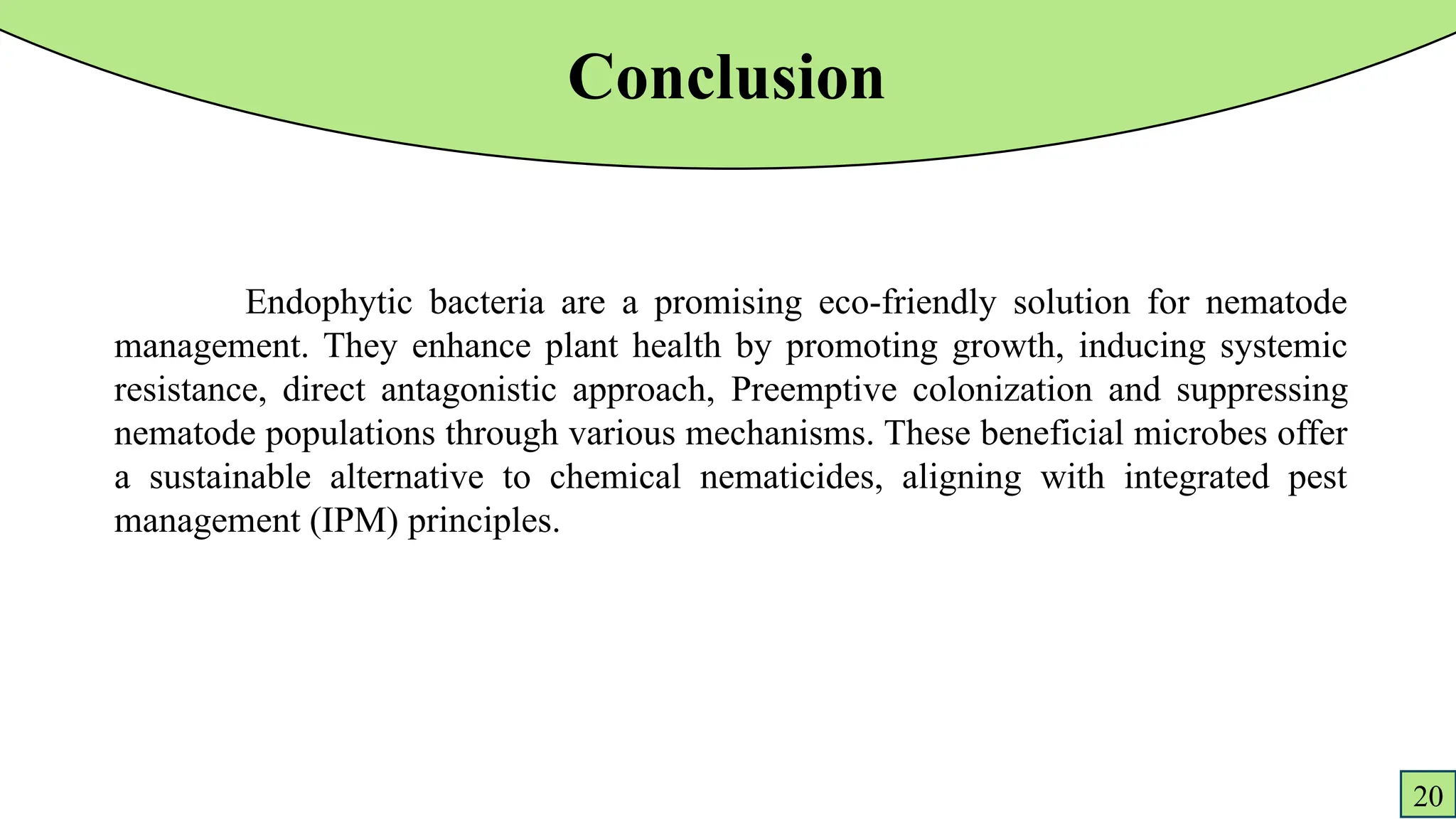 Endophytic bacteria for control of nematodes | PPTX