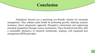 Endophytic bacteria for control of nematodes | PPTX