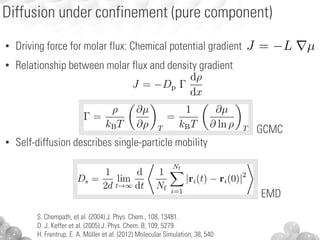 RSC-CCP5 Workshop: Transport diffusion of confined fluids from equilibrium and boundary-driven ...
