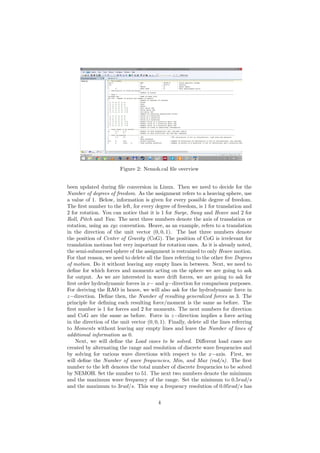 Introductory manual for the open source potential solver: NEMOH | PDF