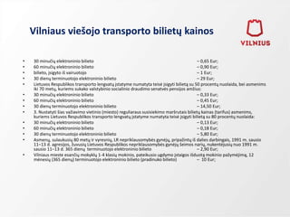 Nemokamas Vilniaus transportas | PPTX