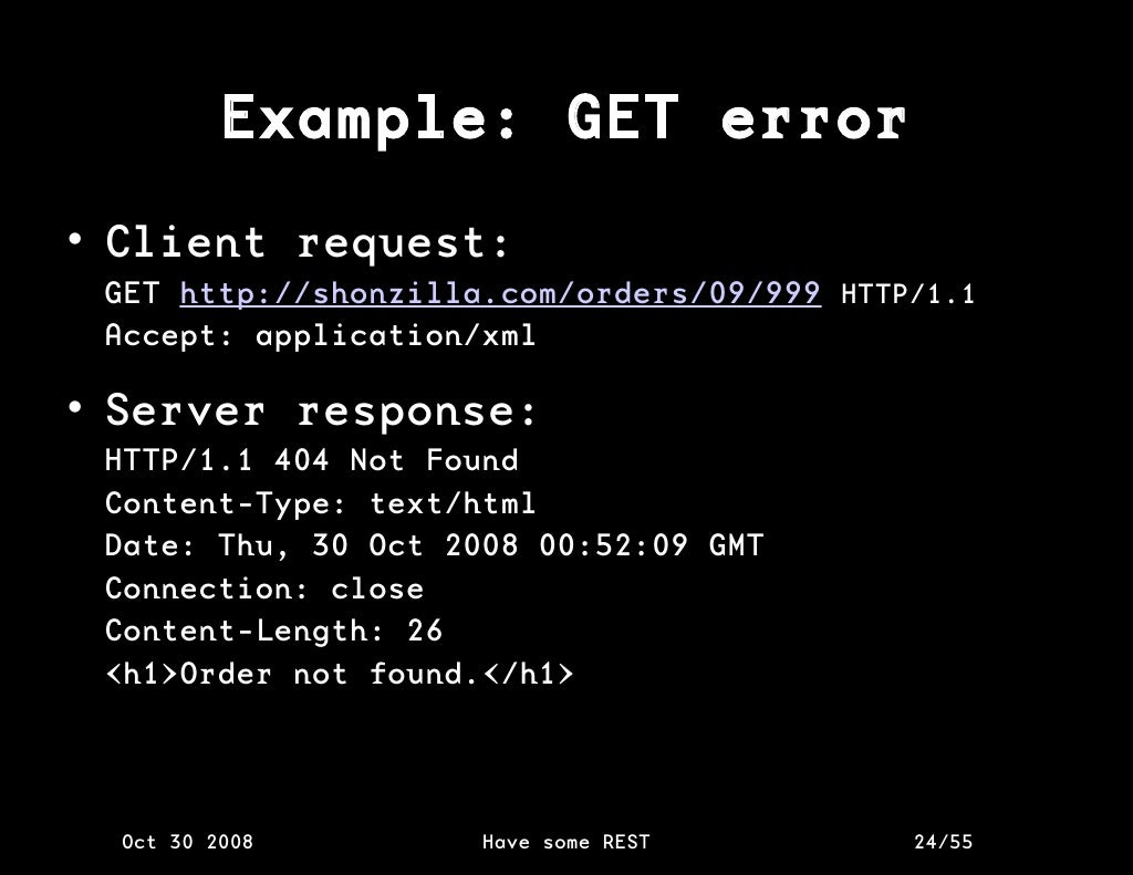 Example: GET error Client