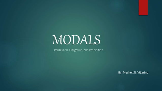 PPT-modals.pptx...- MODALS 2023 :)/...... | PPT